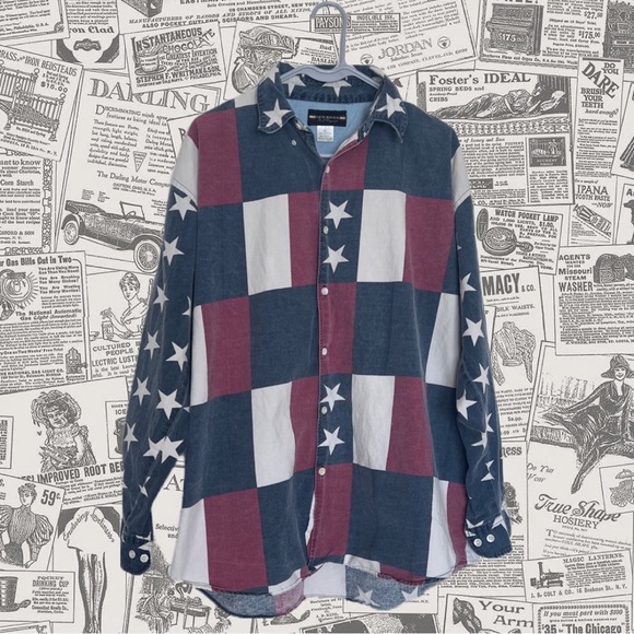 New River | Shirts | New River Long Sleeve Button Down Shirt Patriotic ...